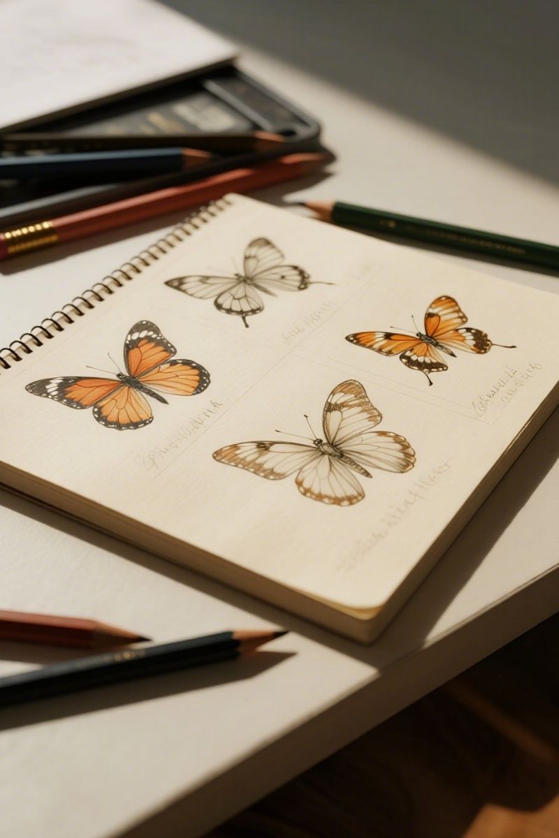 15 Butterfly Drawing Ideas That Add Grace and Color to Every Sketchbook ...