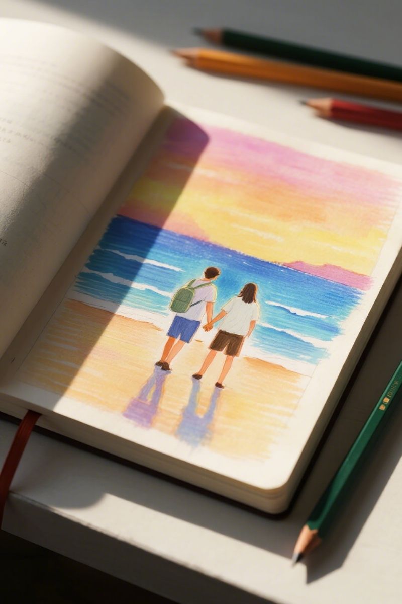 23 Beach Drawing Ideas That Bring Sun, Sand, and Sea to Your Sketchbook ...