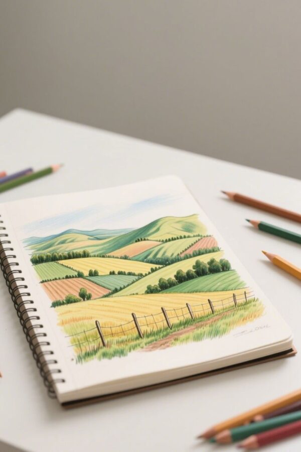 20 Landscape Drawing Ideas That Capture Mood, Depth, and Natural Beauty ...