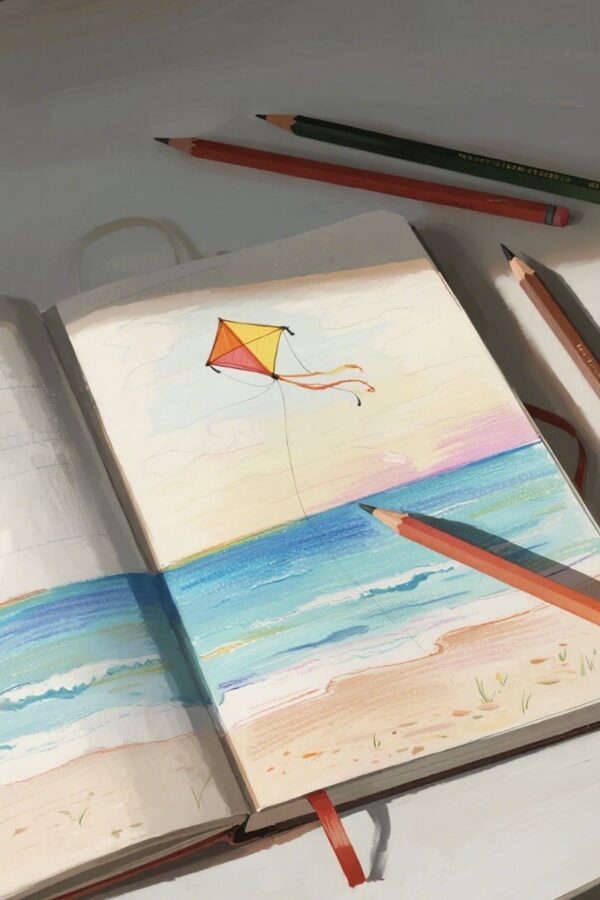 23 Beach Drawing Ideas That Bring Sun, Sand, and Sea to Your Sketchbook ...