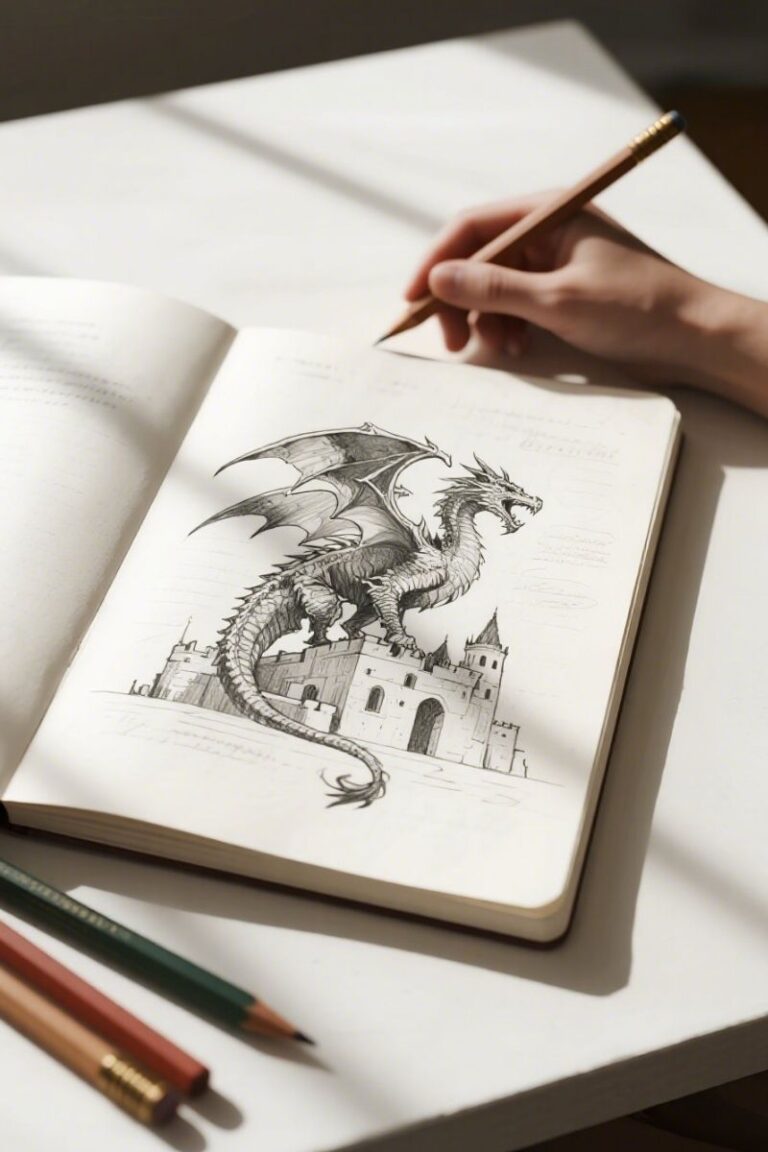 17 Dragon Drawing Ideas That Ignite Fantasy, Power, and Pure ...
