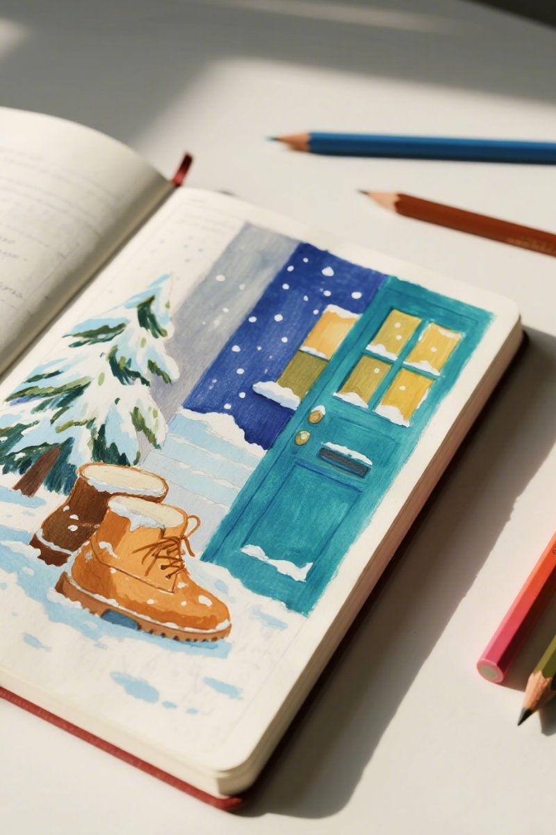 20 Winter Drawing Ideas That Capture Chill, Charm, and Seasonal Magic ...