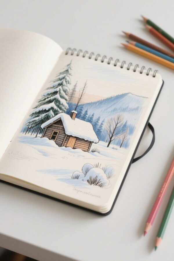 20 Landscape Drawing Ideas That Capture Mood, Depth, and Natural Beauty ...