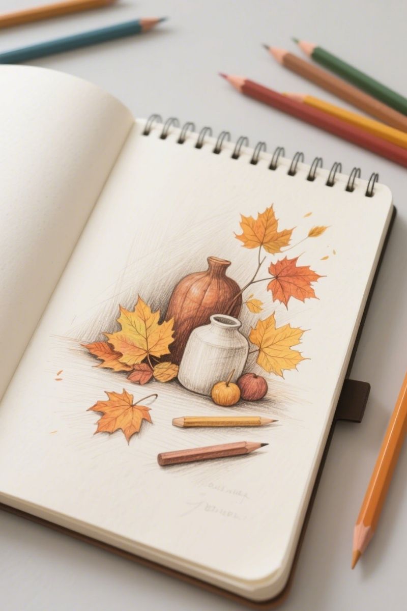 19 Fall Drawing Ideas That Capture the Cozy, Colorful Magic of Autumn ...