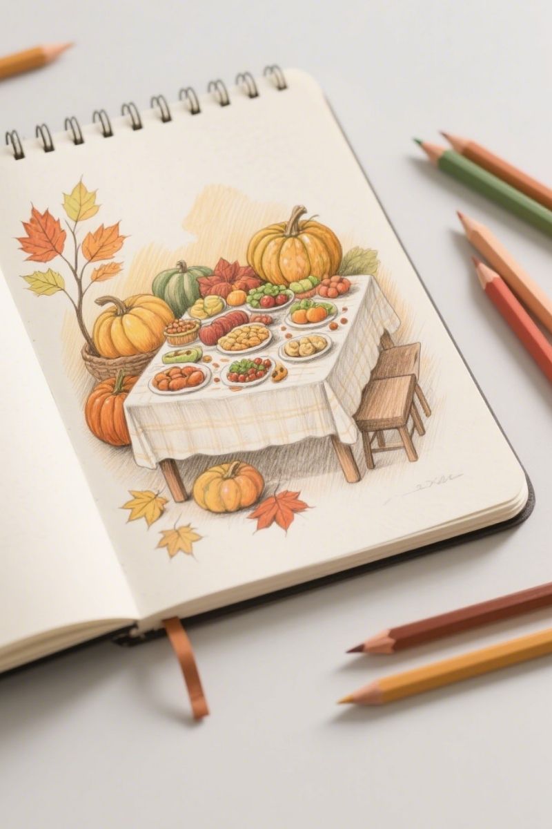 19 Fall Drawing Ideas That Capture the Cozy, Colorful Magic of Autumn ...