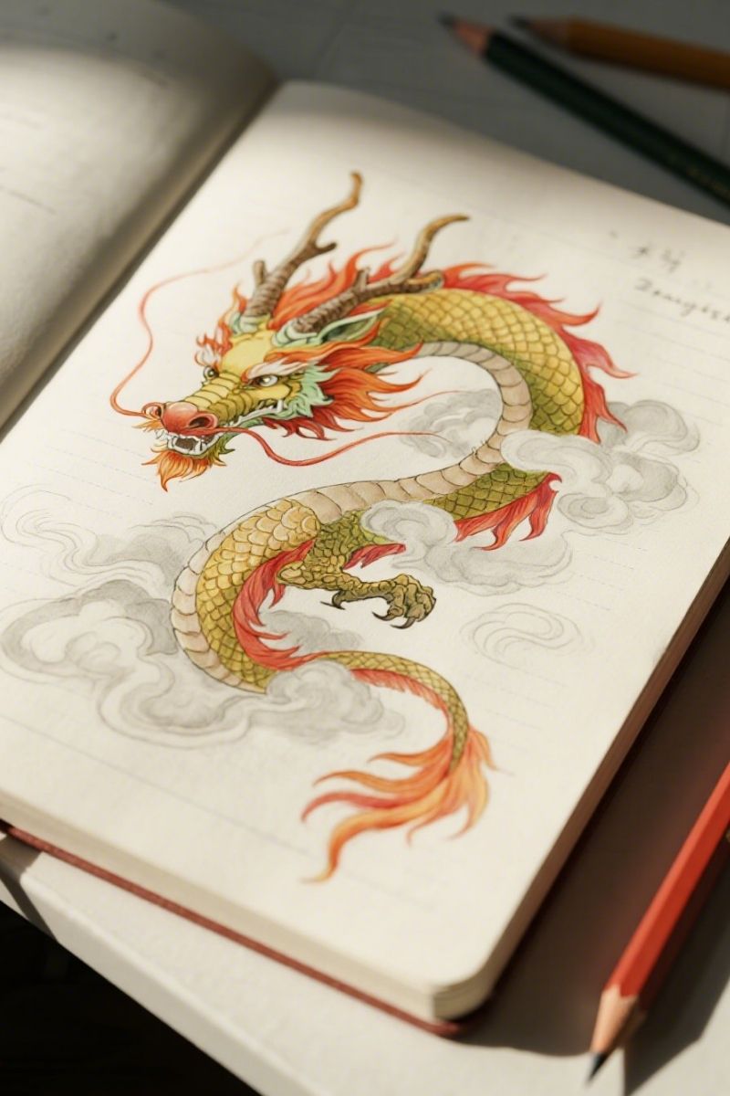 17 Dragon Drawing Ideas That Ignite Fantasy, Power, and Pure ...