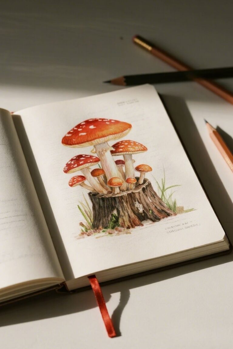 20 Mushroom Drawing Ideas That Feel Magical, Whimsical, and Wonderfully ...