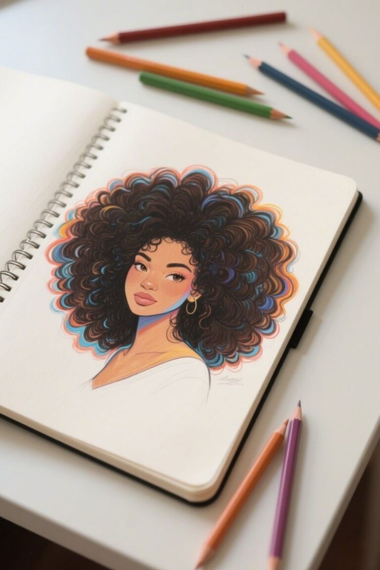 21 Hair Drawing Ideas That Add Flow, Drama, and Personality to Every ...