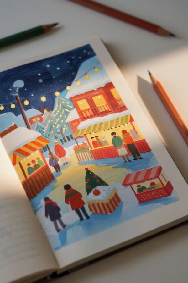 20 Winter Drawing Ideas That Capture Chill, Charm, and Seasonal Magic ...