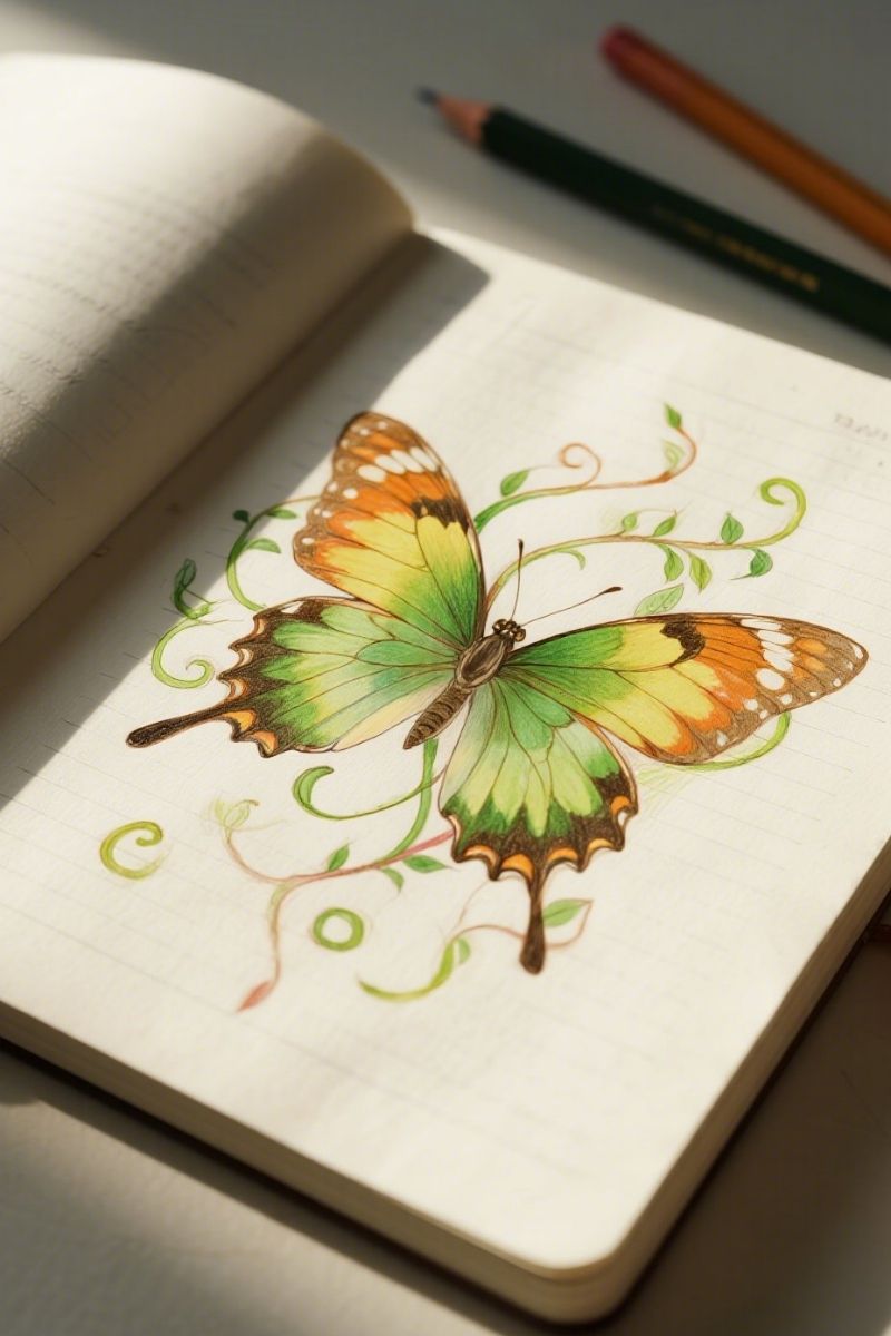 15 Butterfly Drawing Ideas That Add Grace and Color to Every Sketchbook ...