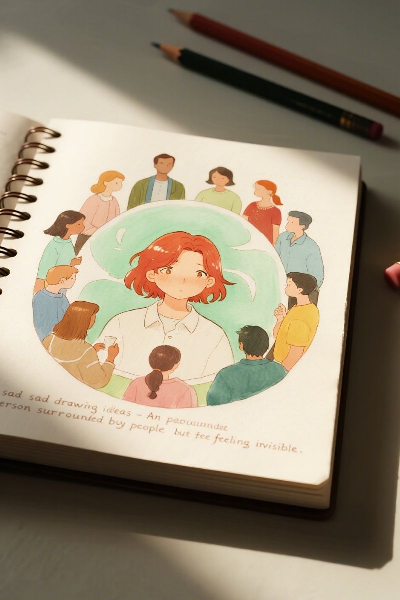 14 Sad Drawing Ideas That Let You Express What Words Can’t | I Paint ...