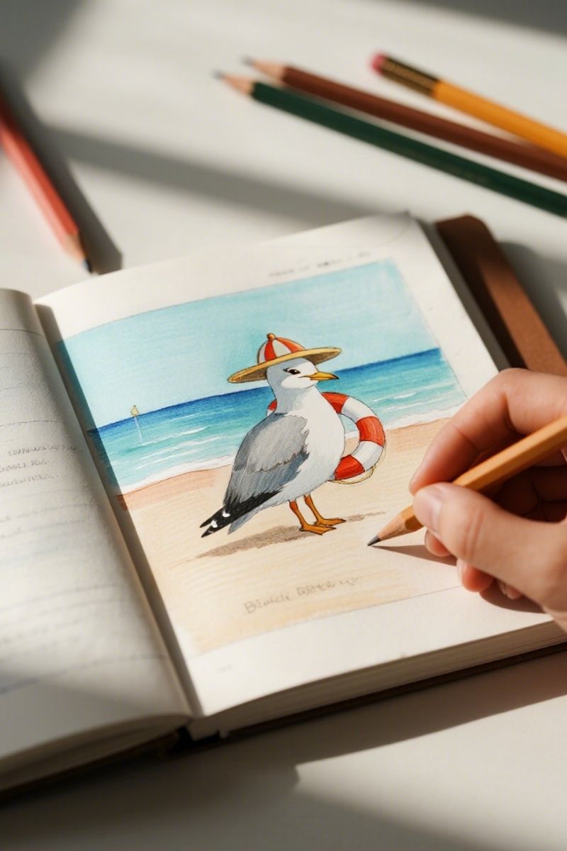 23 Beach Drawing Ideas That Bring Sun, Sand, and Sea to Your Sketchbook ...