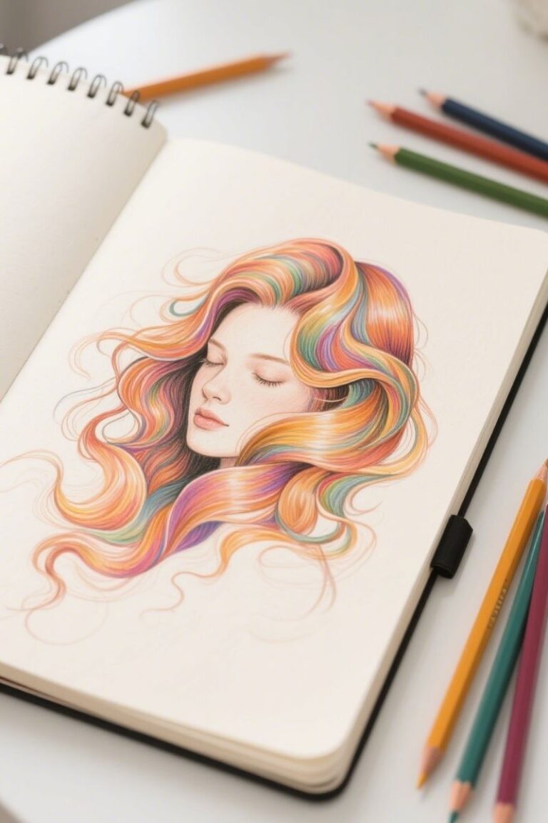 21 Hair Drawing Ideas That Add Flow, Drama, and Personality to Every ...