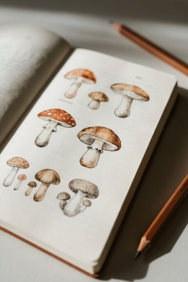 20 Mushroom Drawing Ideas That Feel Magical, Whimsical, and Wonderfully ...
