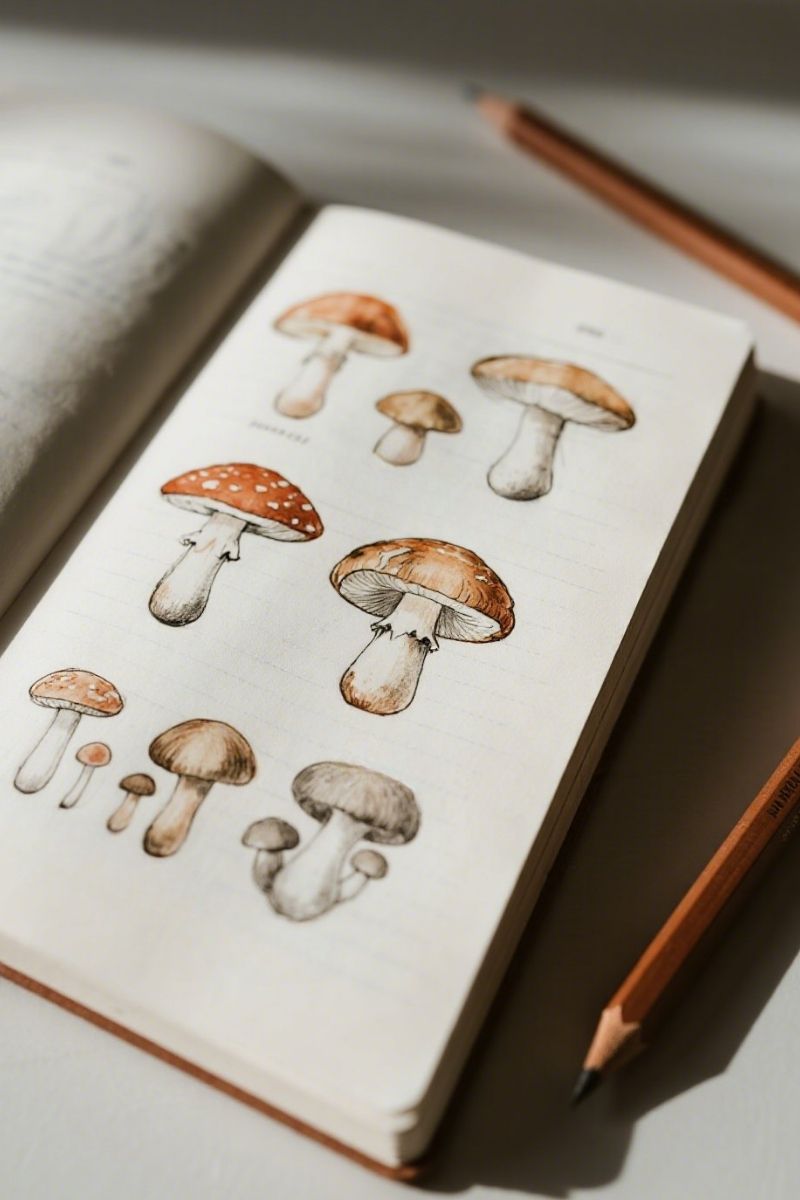 20 Mushroom Drawing Ideas That Feel Magical, Whimsical, and Wonderfully ...