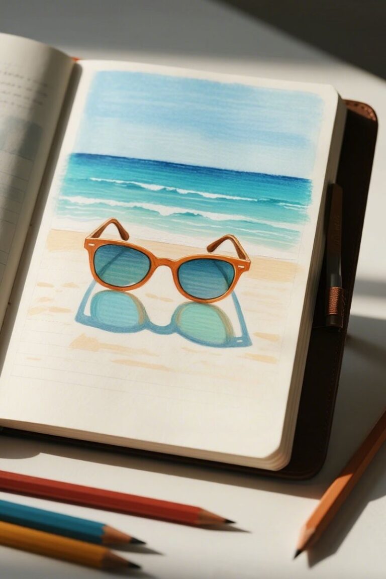 23 Beach Drawing Ideas That Bring Sun, Sand, and Sea to Your Sketchbook ...