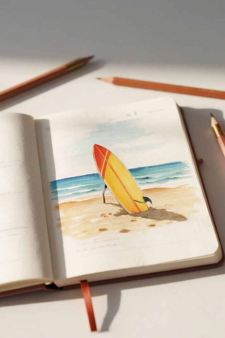 23 Beach Drawing Ideas That Bring Sun, Sand, and Sea to Your Sketchbook ...