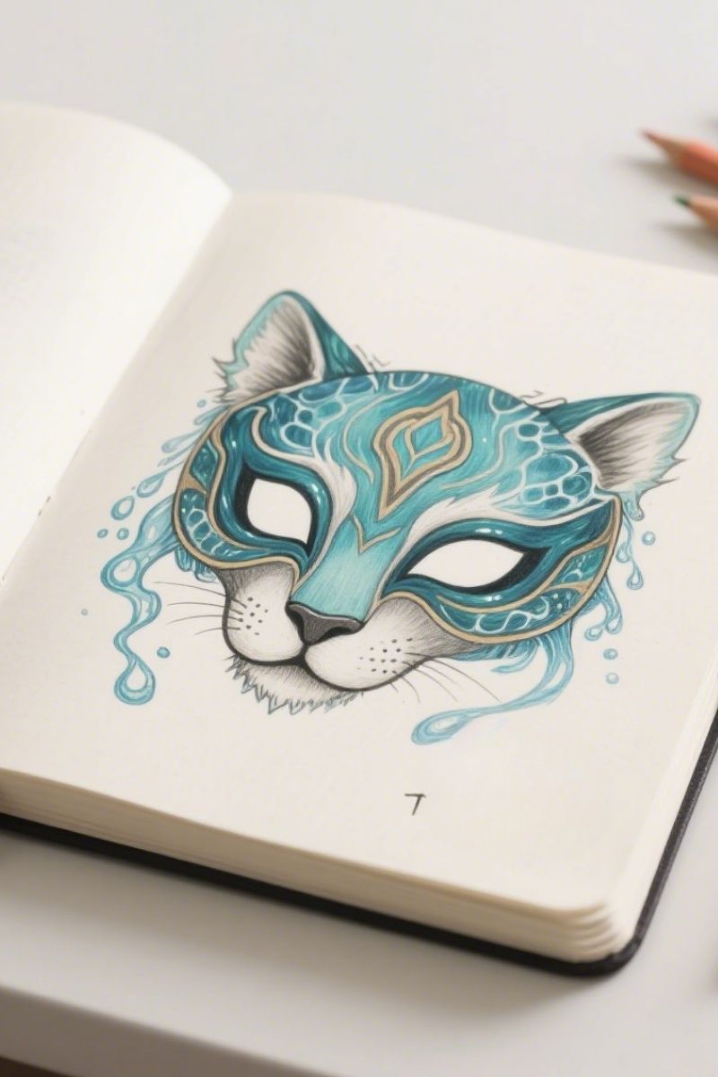 15 Powerful Therian Mask Drawing Ideas to Express Your Inner Animal | I ...