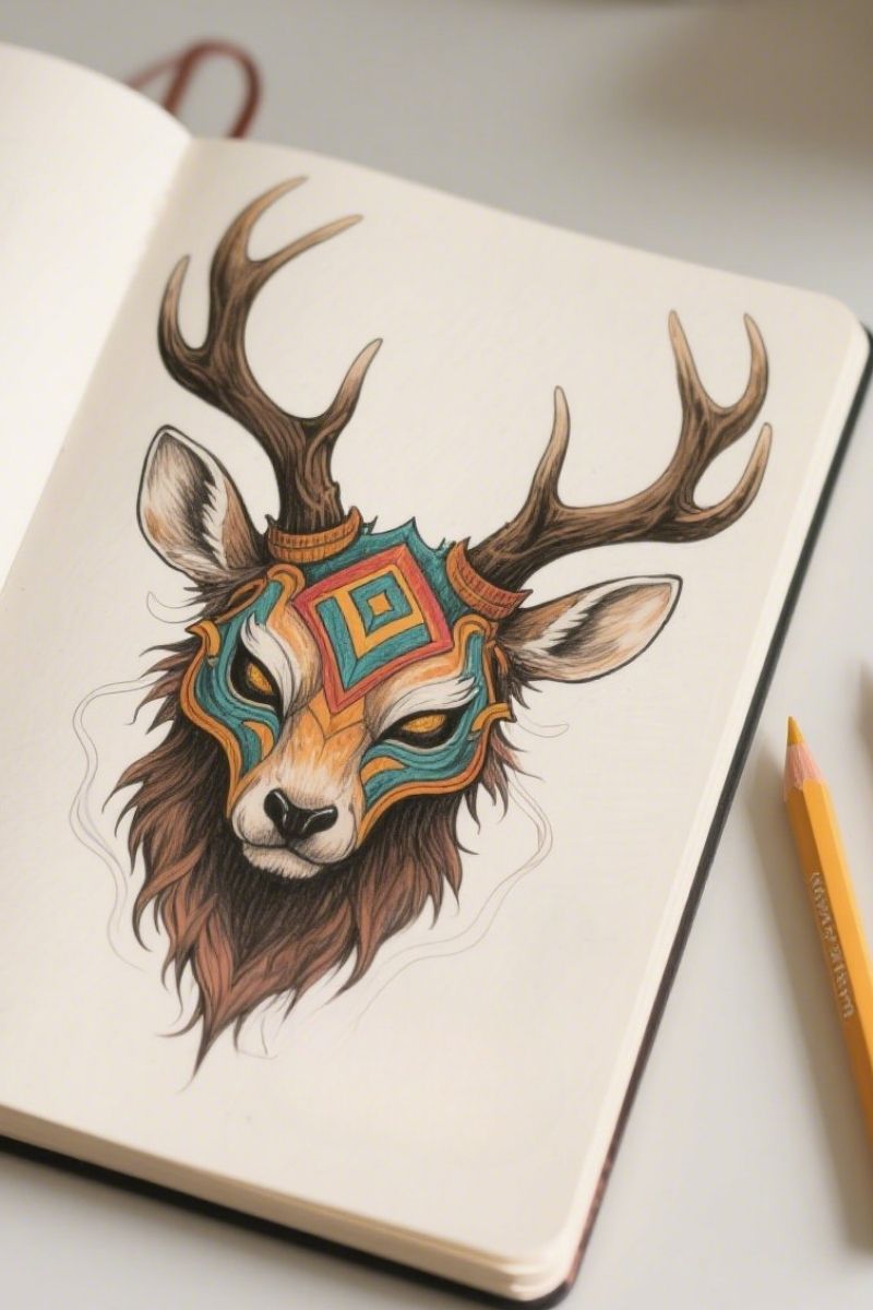 15 Powerful Therian Mask Drawing Ideas to Express Your Inner Animal | I ...