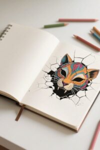15 Powerful Therian Mask Drawing Ideas to Express Your Inner Animal | I ...