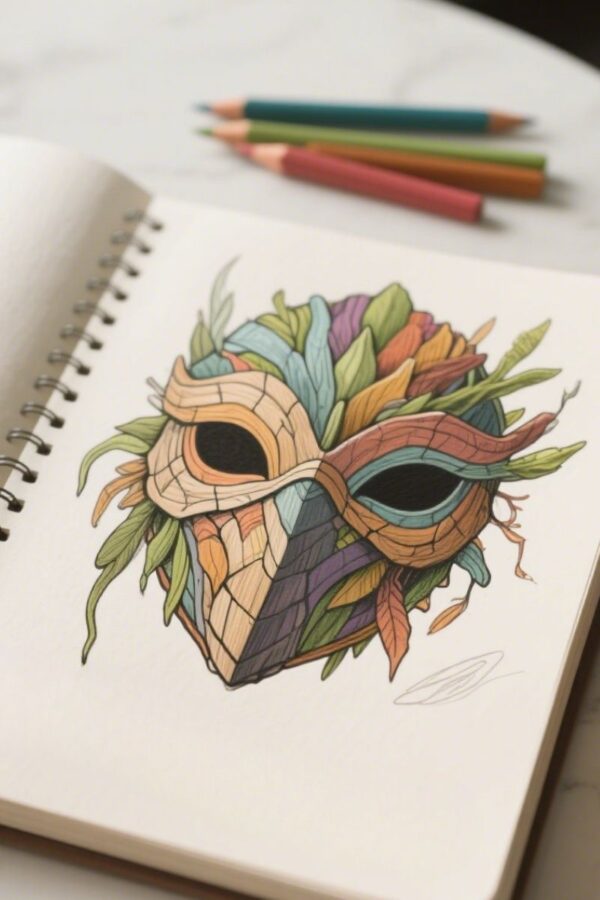 15 Powerful Therian Mask Drawing Ideas to Express Your Inner Animal | I ...
