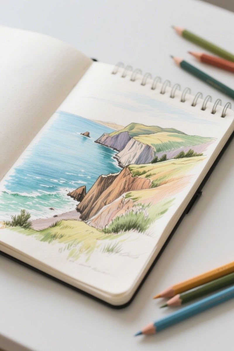 20 Landscape Drawing Ideas That Capture Mood, Depth, and Natural Beauty ...