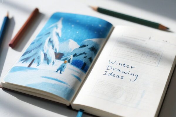 20 Winter Drawing Ideas That Capture Chill, Charm, and Seasonal Magic ...