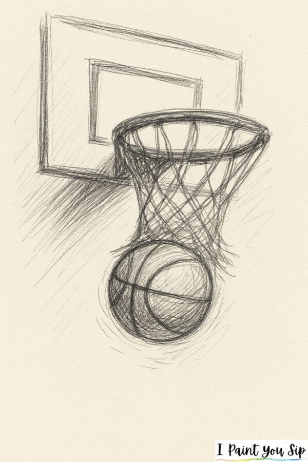 15 Fun Basketball Drawing Ideas Anyone Can Try | I Paint You Sip