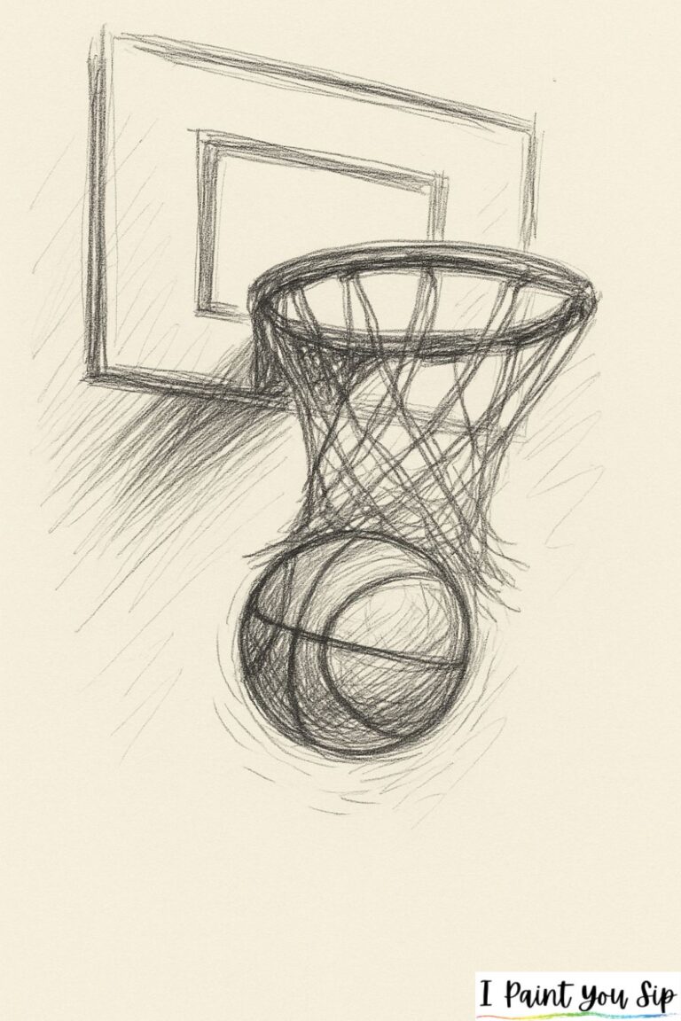 15 Fun Basketball Drawing Ideas Anyone Can Try | I Paint You Sip