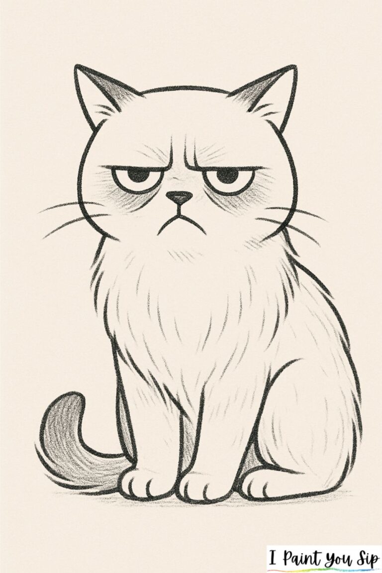 19 Cute and Easy Cat Drawing Ideas | I Paint You Sip