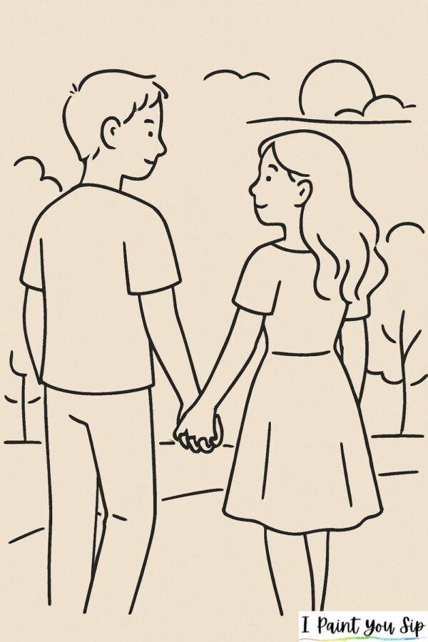 17 Couple Drawing Ideas to Celebrate Love, Friendship, and Connection ...