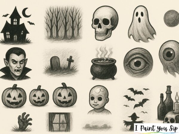 17 Spooky & Fun Horror Drawing Ideas for Beginners | I Paint You Sip