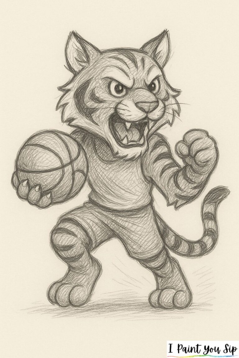 15 Fun Basketball Drawing Ideas Anyone Can Try | I Paint You Sip