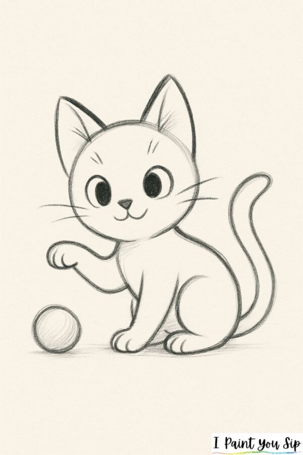 19 Cute and Easy Cat Drawing Ideas | I Paint You Sip