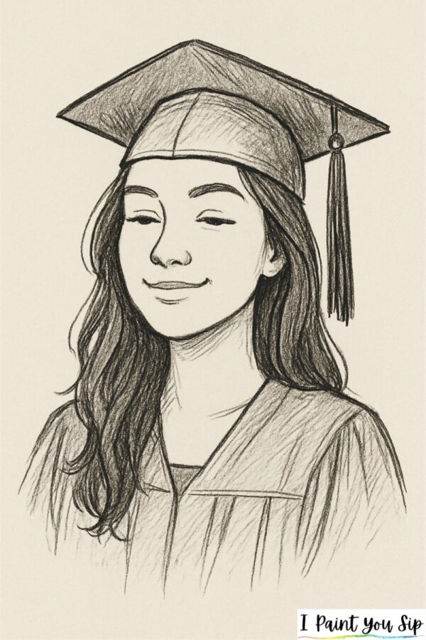 19 Graduation Drawing Ideas to Celebrate New Beginnings | I Paint You Sip
