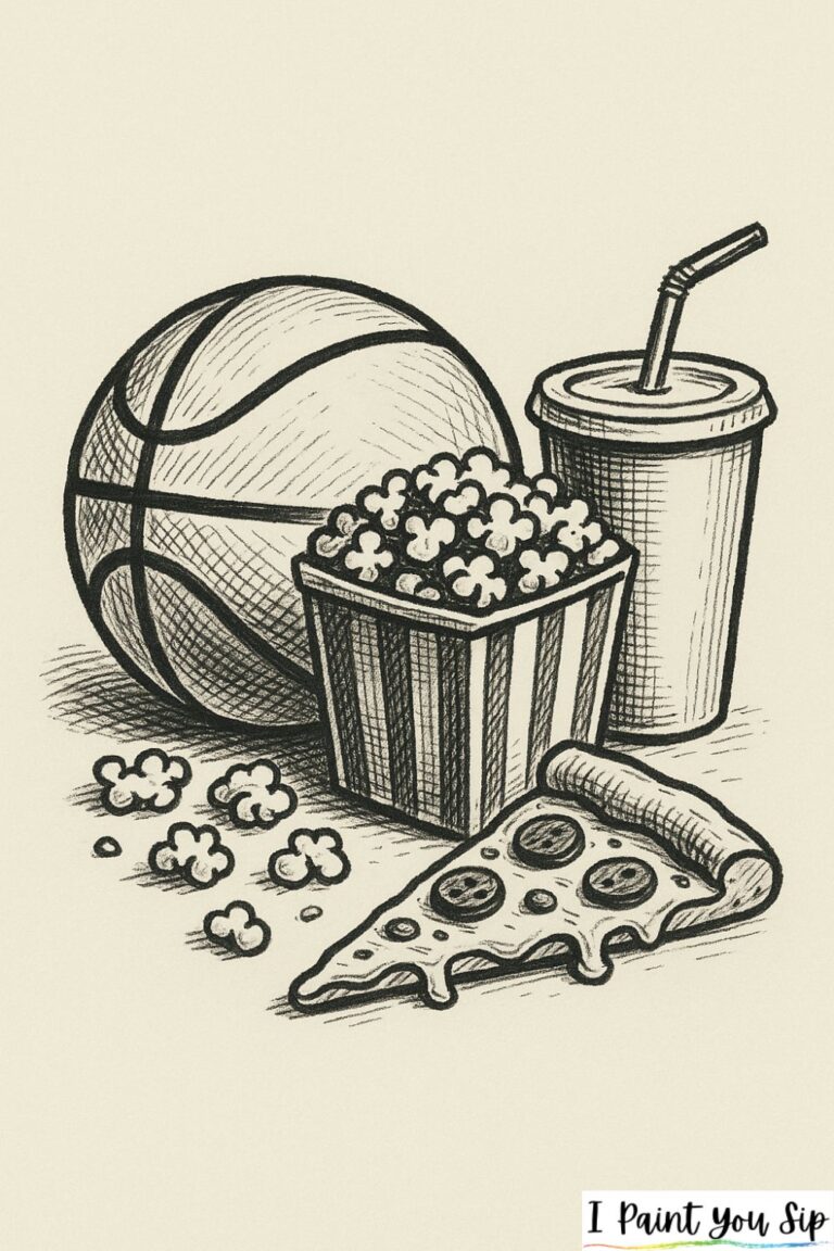 15 Fun Basketball Drawing Ideas Anyone Can Try | I Paint You Sip
