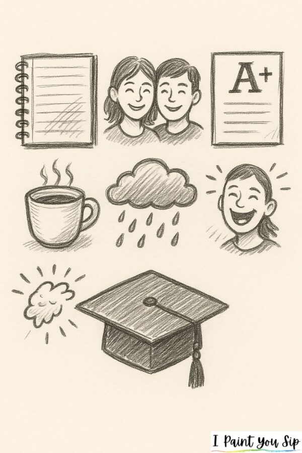 19 Graduation Drawing Ideas to Celebrate New Beginnings | I Paint You Sip