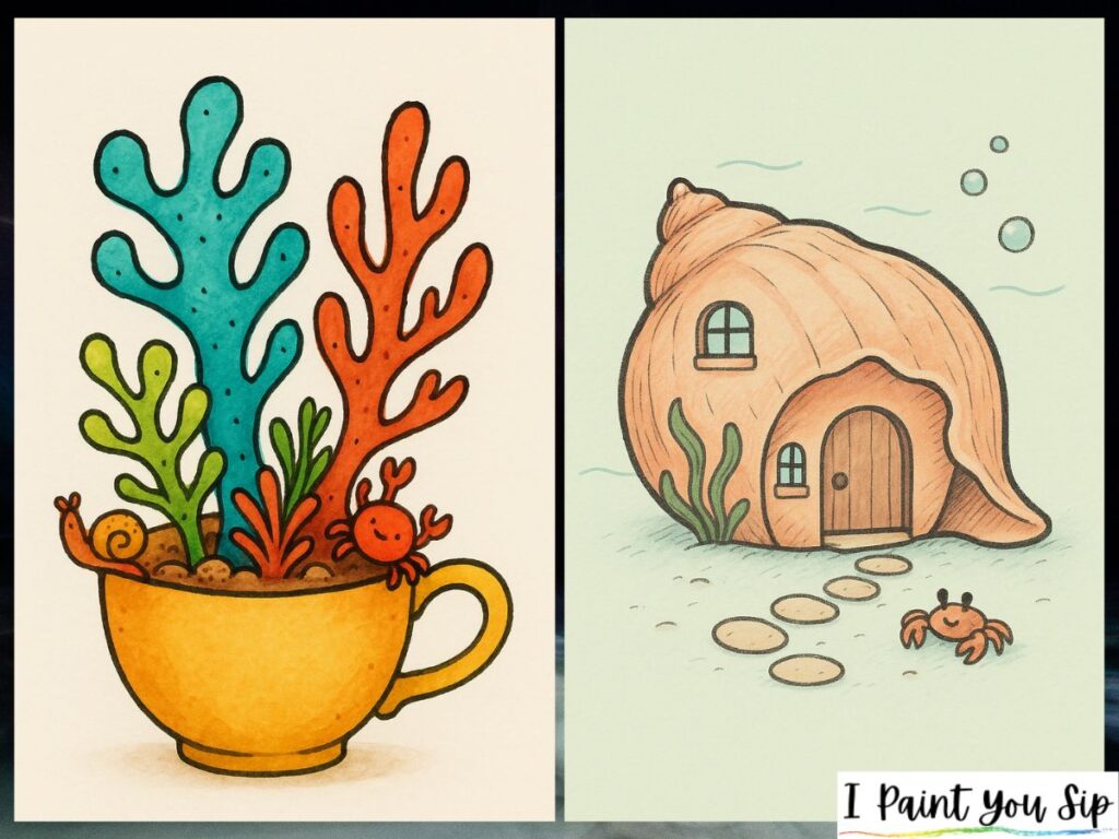 19 Whimsical Underwater Drawing Ideas | I Paint You Sip