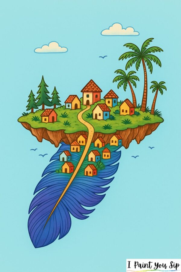 19 Fresh Island Drawing Ideas You’ve Never Seen Before | I Paint You Sip