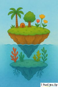 19 Fresh Island Drawing Ideas You’ve Never Seen Before | I Paint You Sip