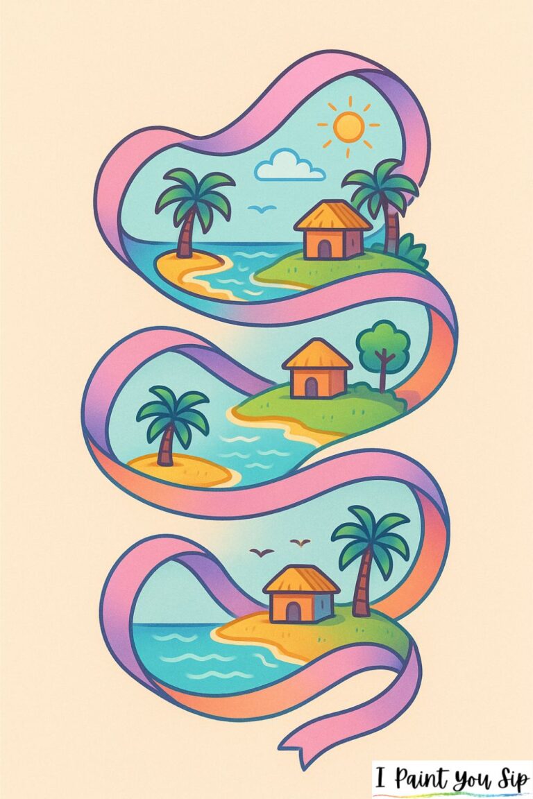 19 Fresh Island Drawing Ideas You’ve Never Seen Before | I Paint You Sip